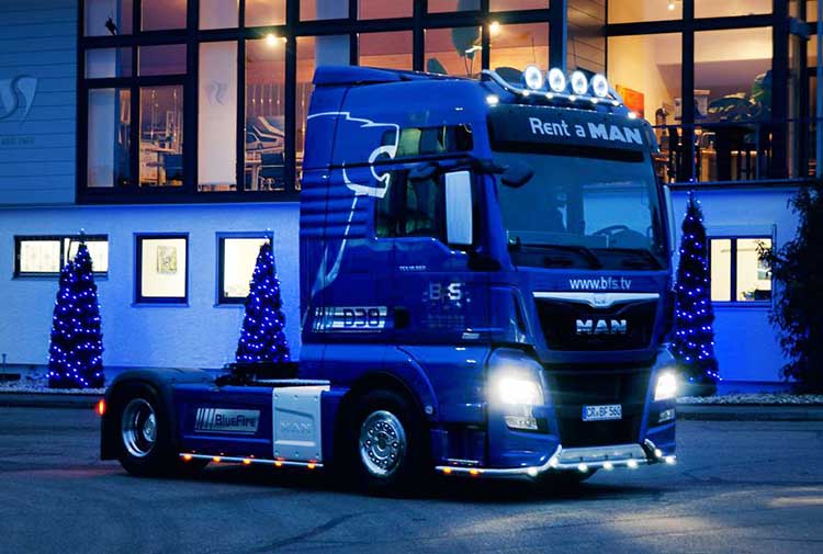 MAN TGX Blue Fire - ediție specială lansată de BFS - infotrucker.ro