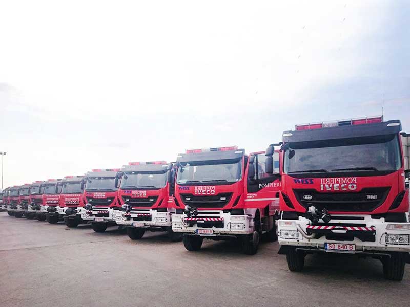 IVECO a început livrarea celor 10 autospeciale de pompieri, către ISU