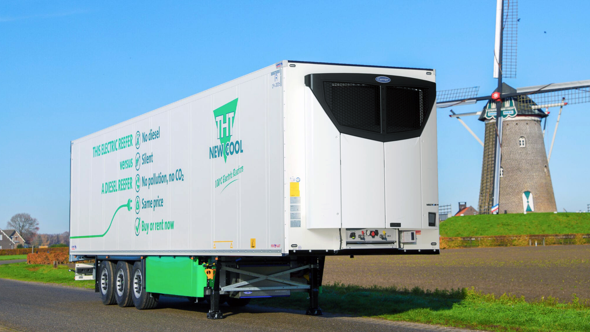 Carrier Vector eCool în standard pe remorci frigorifice THT New Cool