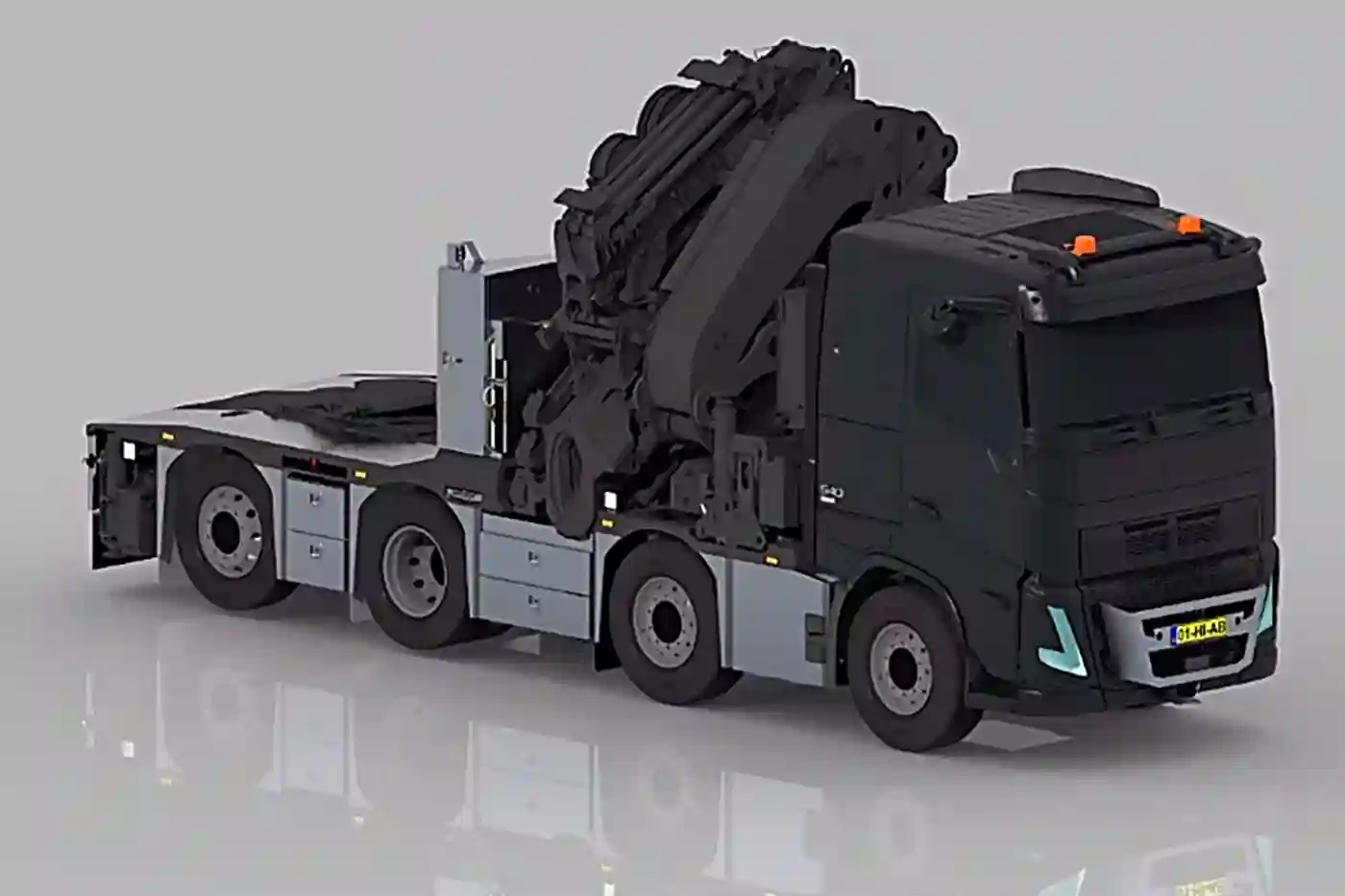 Camion Volvo echipat cu cea mai mare macara Hiab